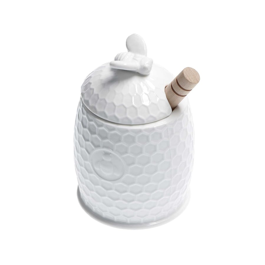 Pojemnik na miód z łyżeczką aperegina - biały, 500 ml P004001301 ...